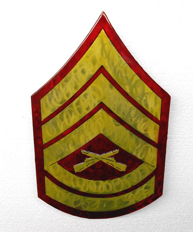 Marine Gunnery Sergeant Chevron – Forged Steel USMC Wall Sculpture ...