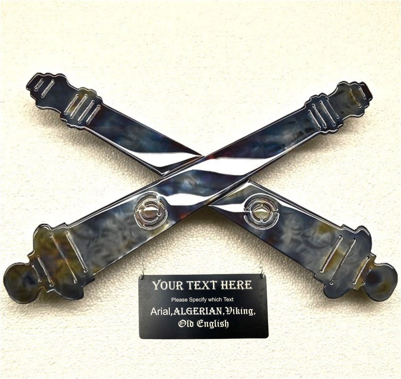 The Field Artillery Insignia liquid metal sculpture is cut from 1/8 ... The Field Artillery Insignia liquid metal sculpture is cut from 1/8 ...